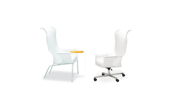 Soft Curves: Vela Chair and Egg Table by IOA Healthcare — 3rings
