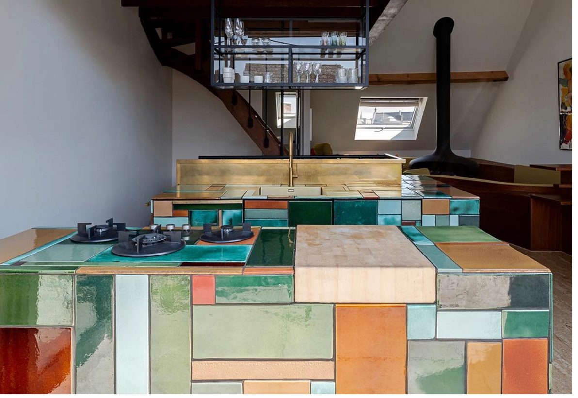 Patchwork Ceramics Make a Statement Kitchen — 3rings