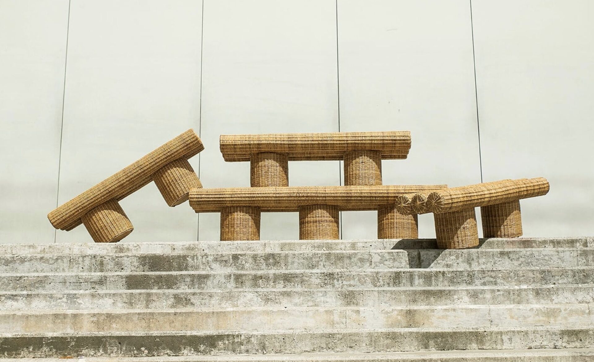 Primitive Geometries: Ibuju Bench and Sofa by Fango — 3rings
