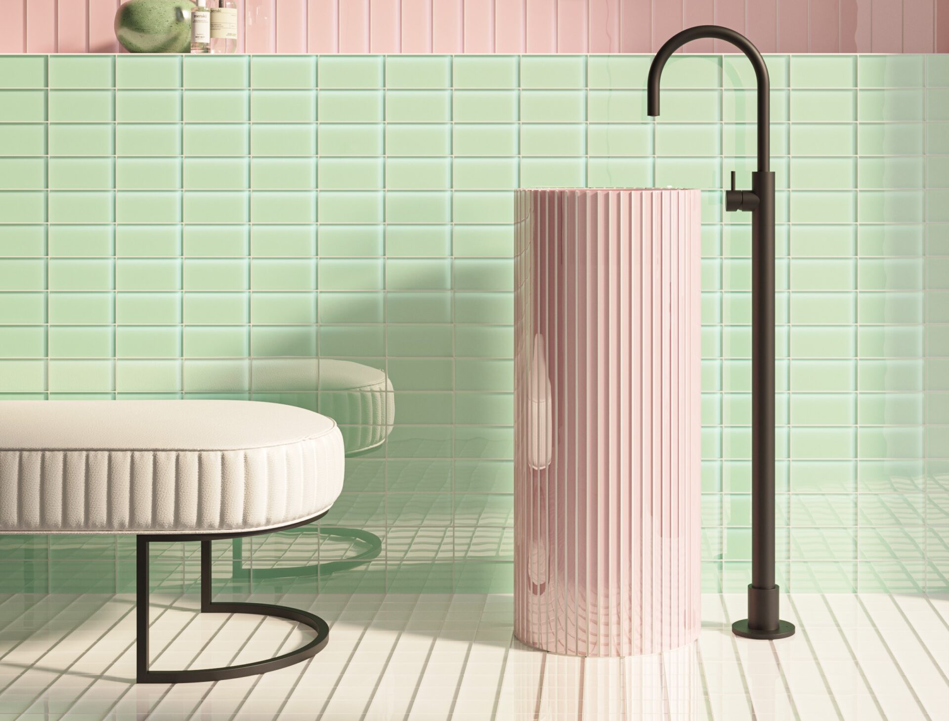 Mid-Century Bathroom Sinks with Bold Glass Style — 3rings